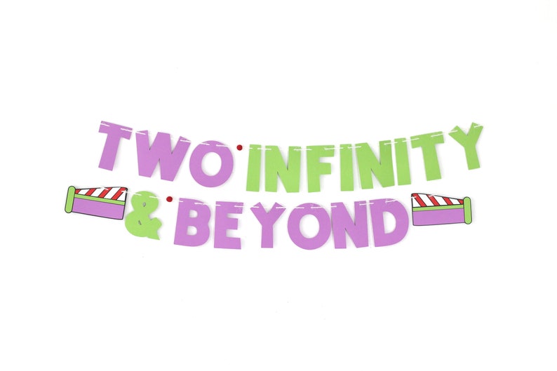 Two Infinity & Beyond Banner, Toy Story Birthday, Buzz Lightyear Banner ...