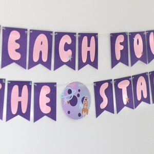 Reach Four the Stars Banner | Reach for the Stars Birthday | Space ...