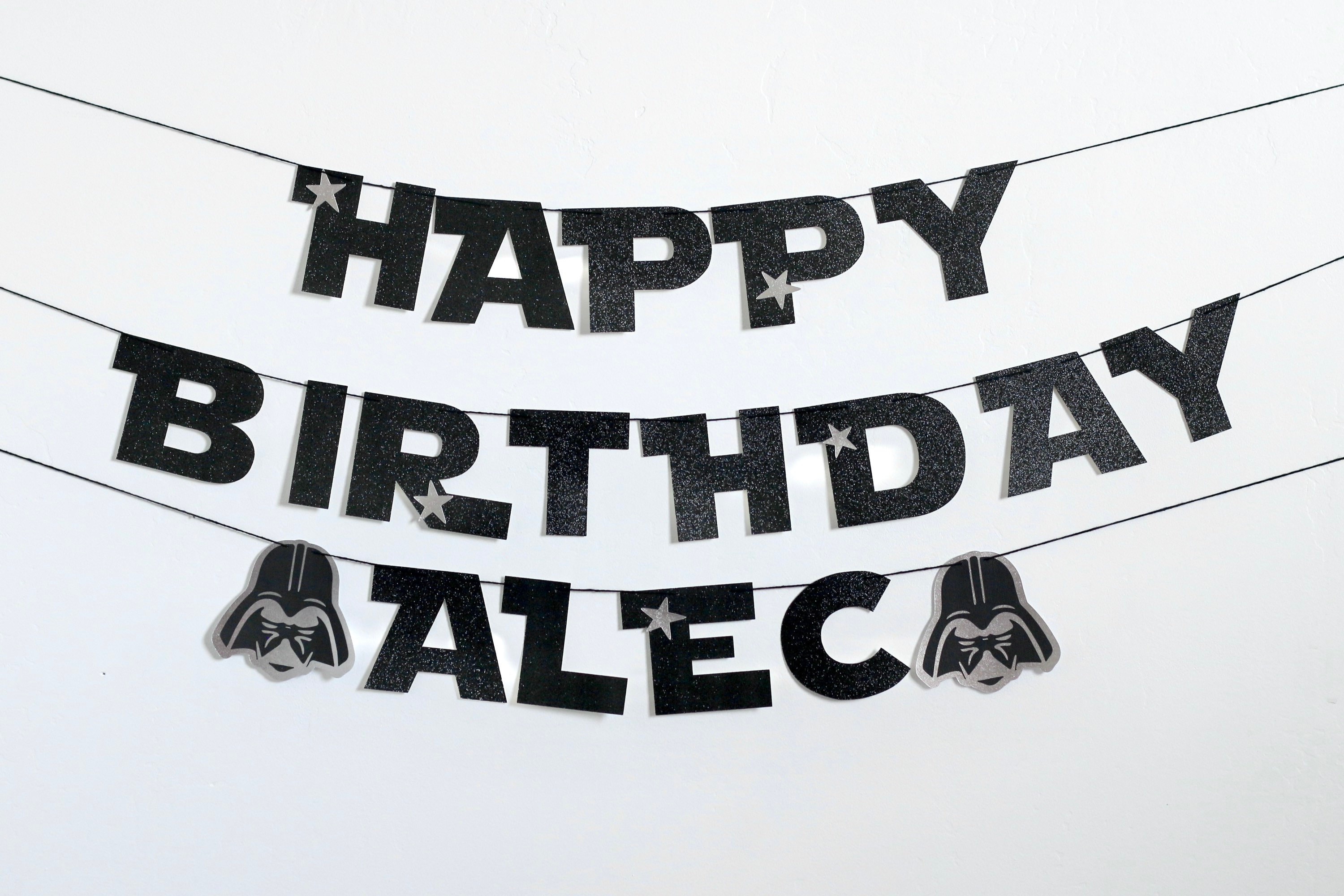 Star Wars Birthday Banner: Custom Name, Darth Vader Party Decor - Etsy