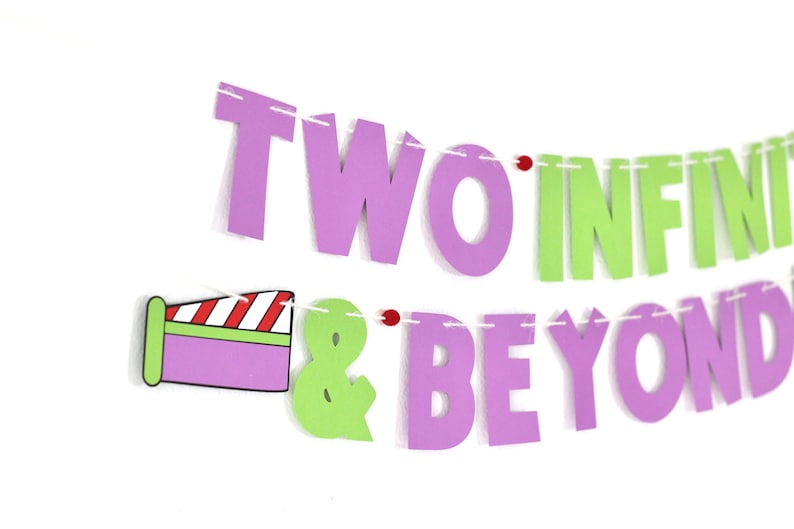 Two Infinity & Beyond Banner, Toy Story Birthday, Buzz Lightyear Banner ...