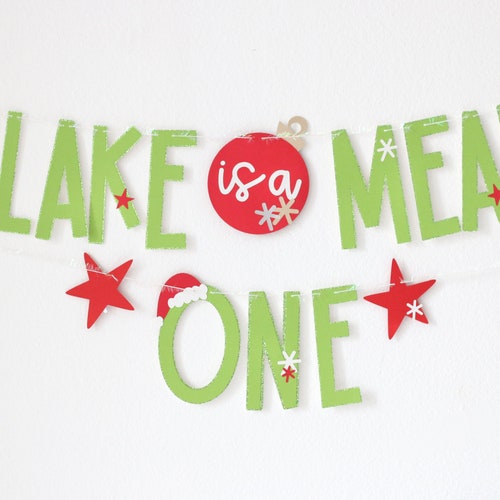 The Grinch Birthday/christmas Banner Party Decoration - Etsy