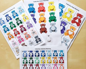 Preschool Busy Book Bundle Printable Shapes Alphabet | Etsy