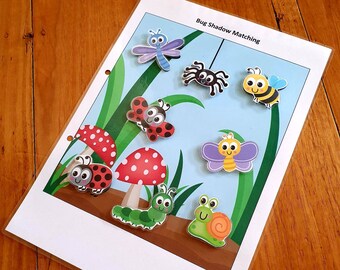 Animal Shadow Matching Printable Busy Book Page Early | Etsy