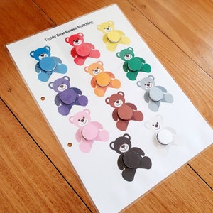Teddy Bear Color Matching Printable, Match Colours Busy Book ...