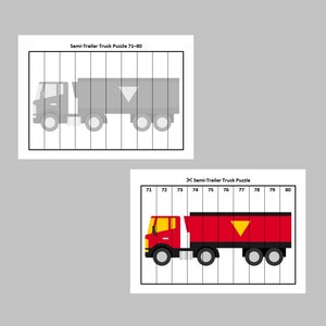Vehicle Number Puzzles Transport Counting 1 to 100 Matching - Etsy Canada