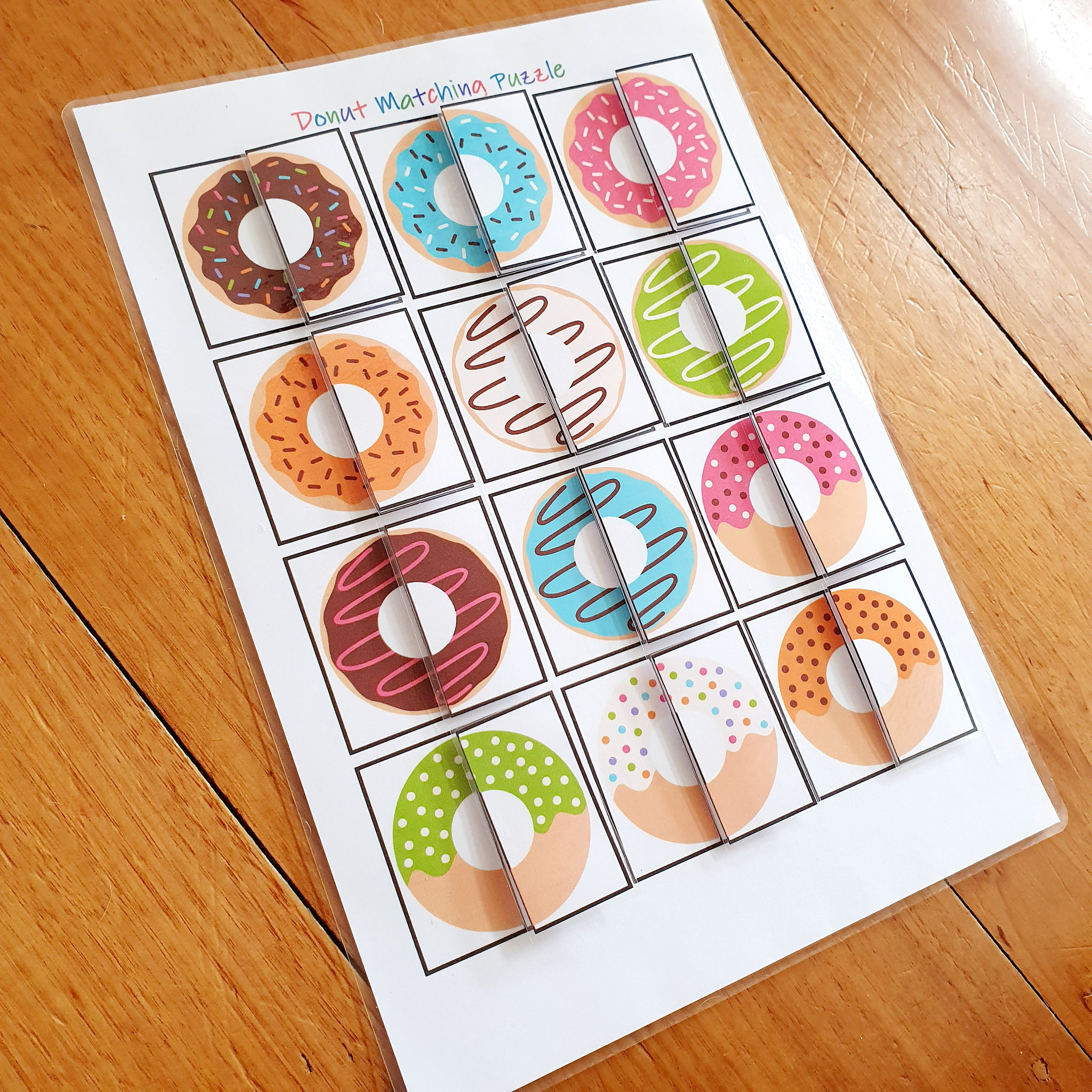 Donut Matching Puzzle Match The Doughnuts Busy Book Page - Etsy.de