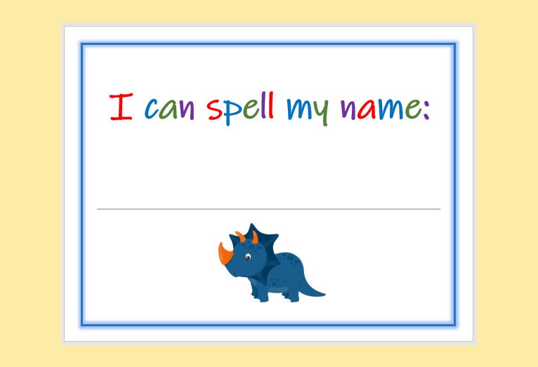 Name Spelling Worksheet, Binder Cover, Personalised, Spell My Name ...