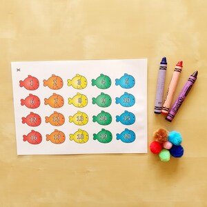 Fish Counting Busy Book: Numbers 1-20 Matching Activity (digital ...