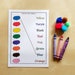 Learn the Colors Printable, Busy Book Colour Matching, Homeschool ...
