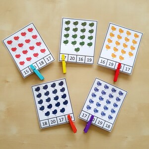 Bird Counting Clip Cards, Counting 1 to 20 Printable, Numbers Math ...