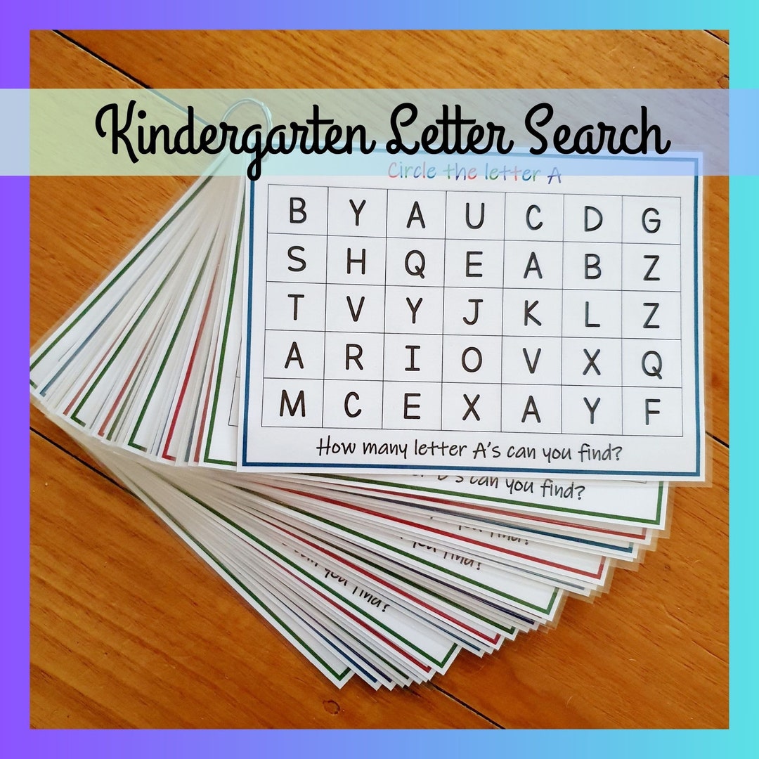 Alphabet Letter Search Flip Book: Homeschool Kindergarten Worksheet ...