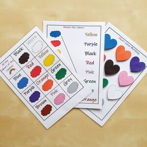Learn the Colors Printable, Busy Book Colour Matching, Homeschool ...