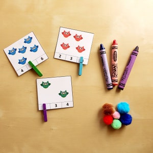 Count and Clip Cards, Montessori Worksheet, Busy Binder Printable ...