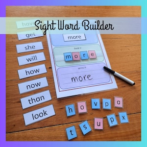 Sight Word Builder, Fry's 100 Sight Words, Reading Literacy Spelling ...