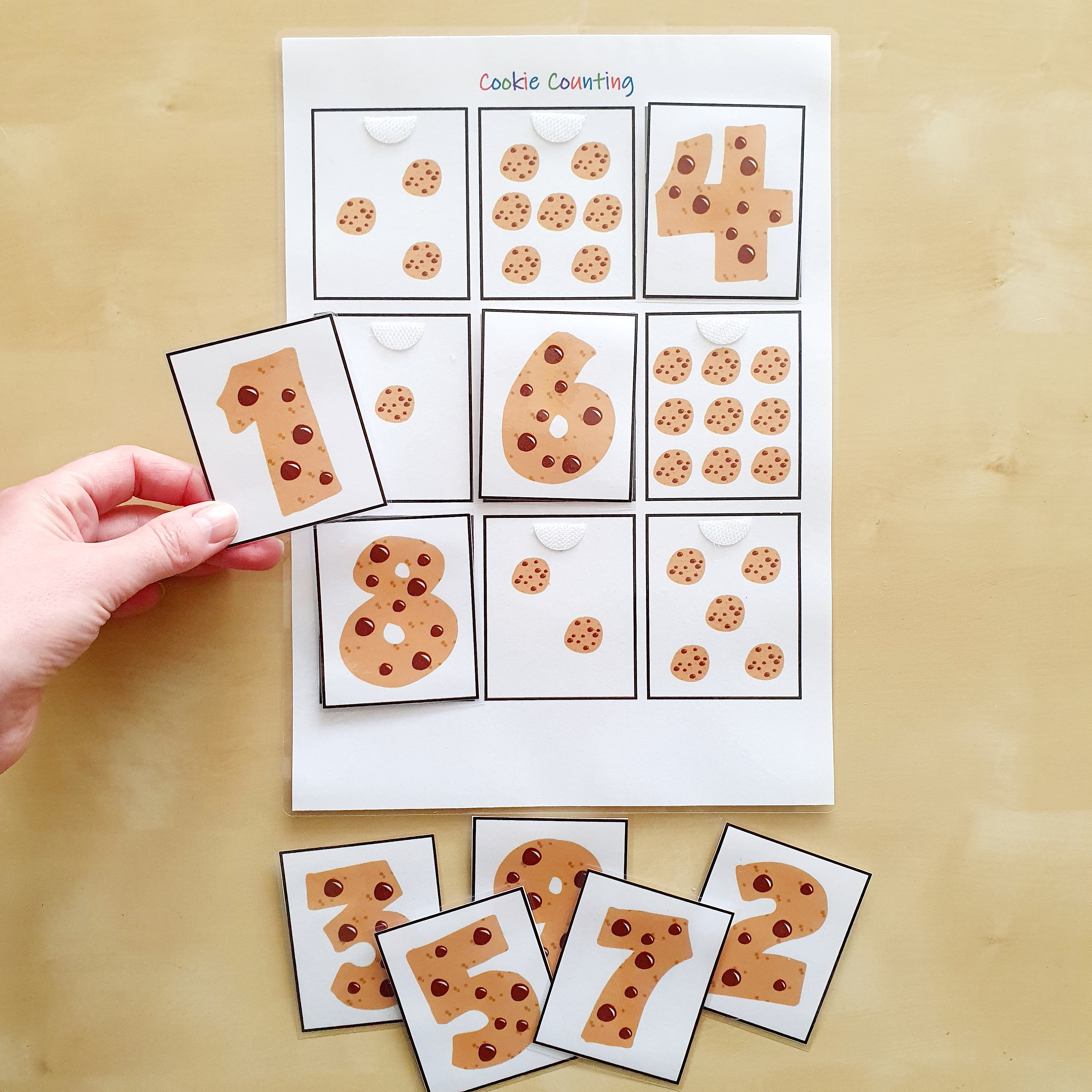 Cookie Counting Printable Numbers Count The Cookies Busy | Etsy