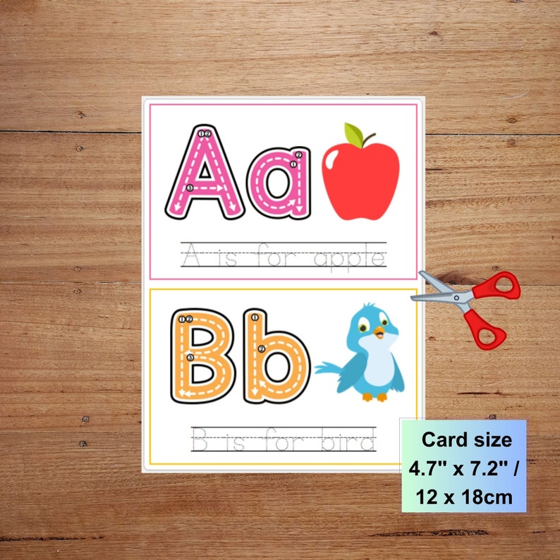 Alphabet Tracing Cards: ABC Handwriting Practice (digital Download) - Etsy