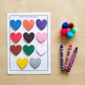 Learn the Colors Printable, Busy Book Colour Matching, Homeschool ...