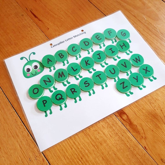 Caterpillar Letter Matching Printable Busy Book Learn - Etsy