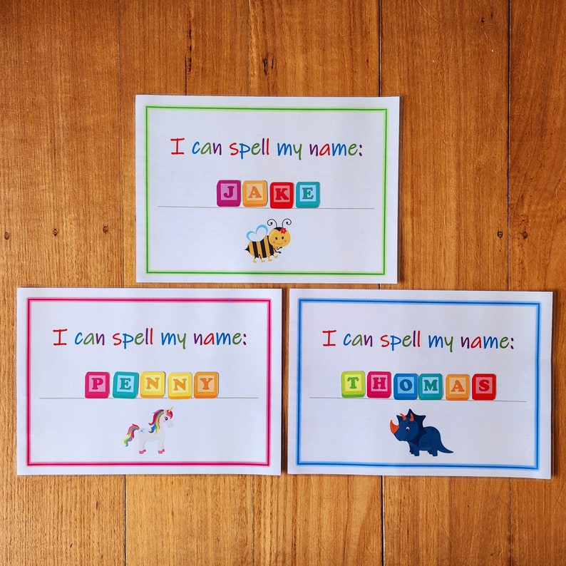 Name Spelling Worksheet, Binder Cover, Personalised Spell My Name, Busy ...