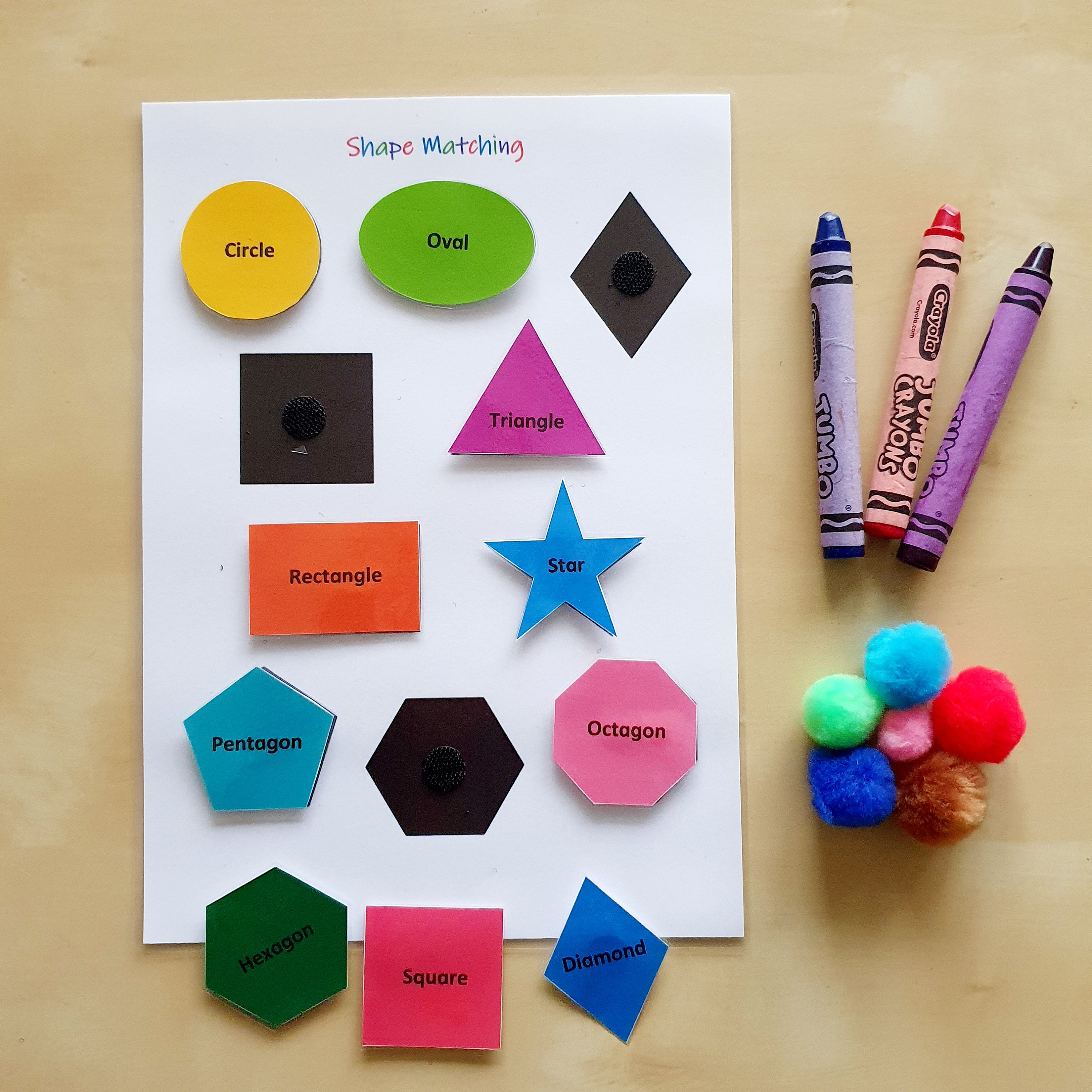 Shape Matching Printable: Montessori Toddler Activity (digital Download ...