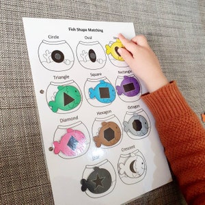 Fish Shape Matching Printable: Homeschool Activity (digital Download ...