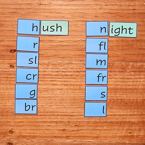 Word Family Matching Cards, Homeschool Printable, Chunks Blends Phonics ...