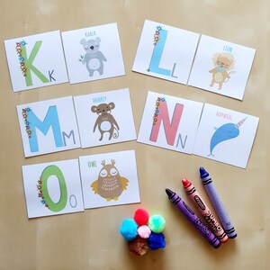 Alphabet Matching Cards, Letters Literacy Printable, Homeschool ...