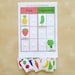 Fruit and Vegetable Sorting Printable, Busy Book, Education Homeschool ...