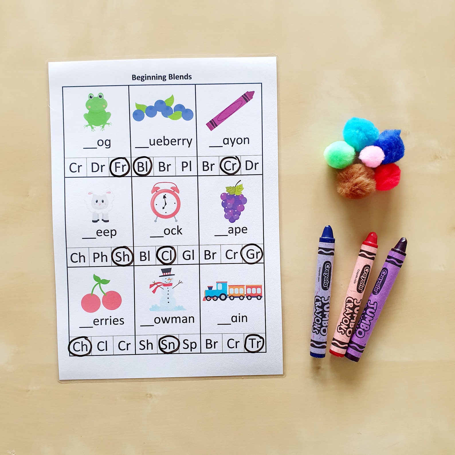 Beginning Blends Printable, Busy Book, Clip Cards, Homeschool Alphabet ...
