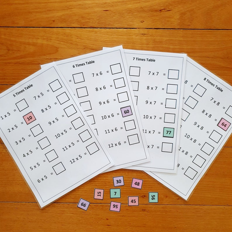 Times Table Set, Multiplication, Mathematics, Math, Education, Numbers ...