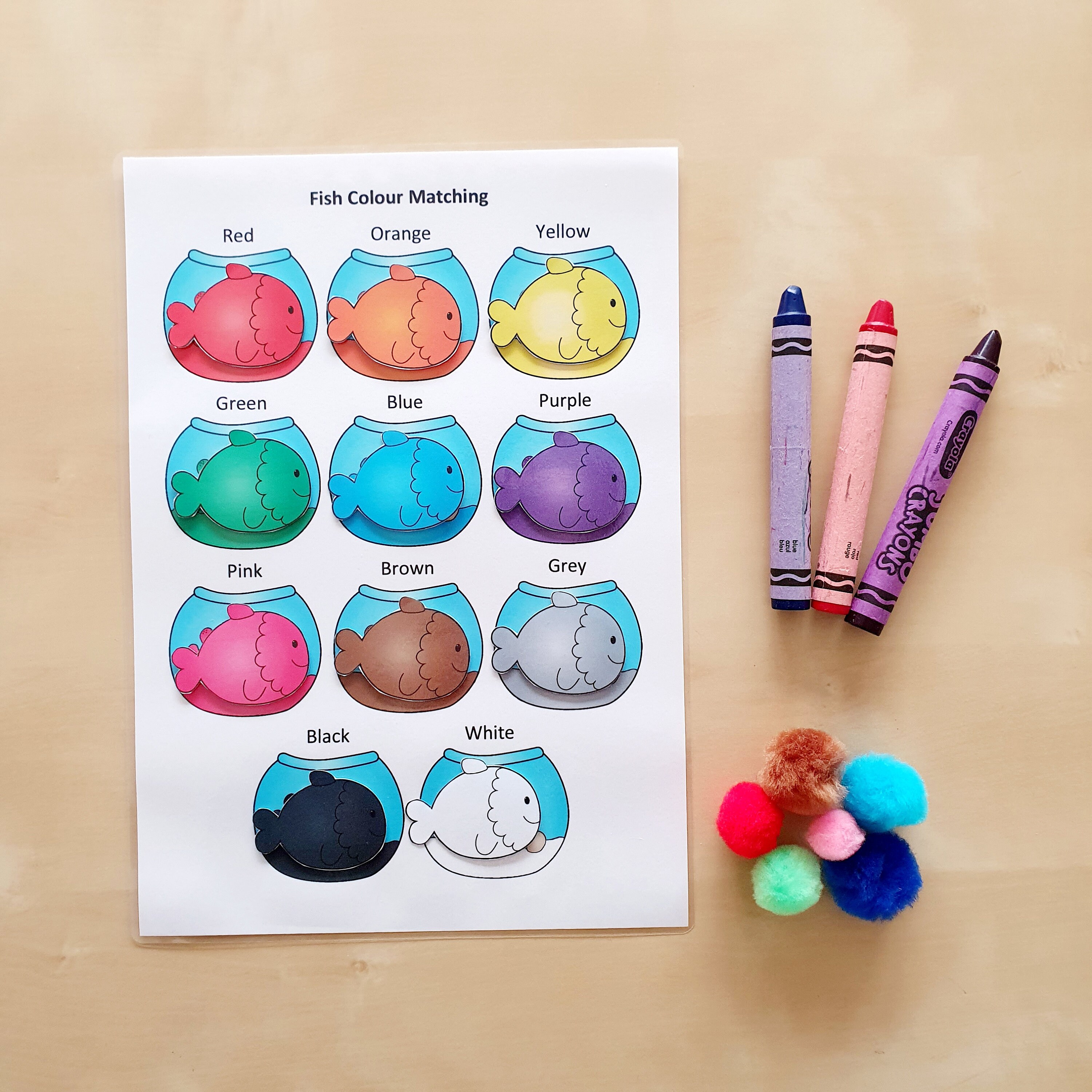 Fish Learning Busy Book Bundle Printable Shapes Colours - Etsy