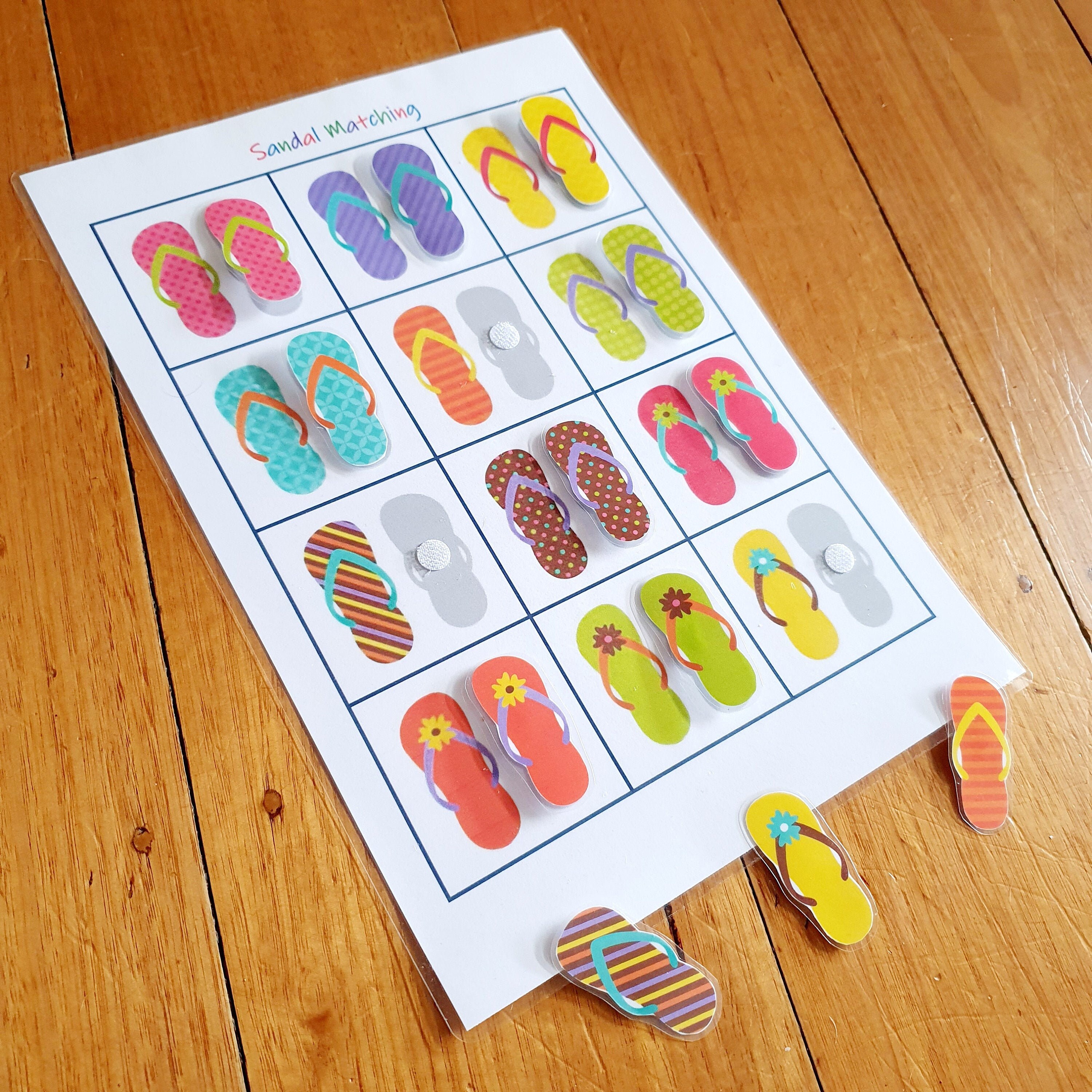 Sandal Matching Printable Busy Book Page Match the Shoes - Etsy