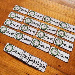 Dominoes Telling the Time, Clock Dominoes Printable, Montessori ...