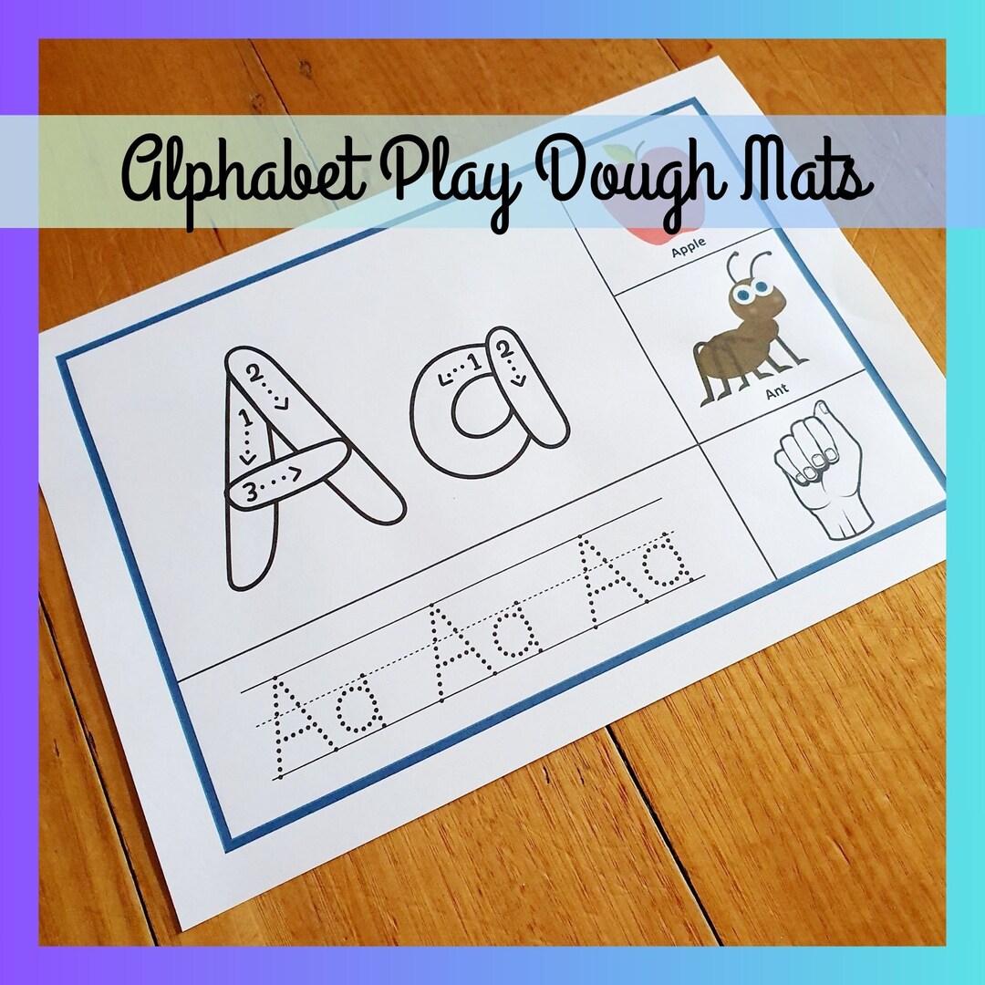 Alphabet Play Dough Mats: Sign Language ABC Tracing (digital Download ...