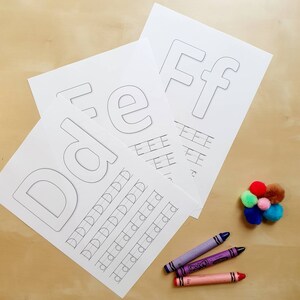 Coloring and Tracing Letters Worksheets, Homeschool Printable, ABC ...