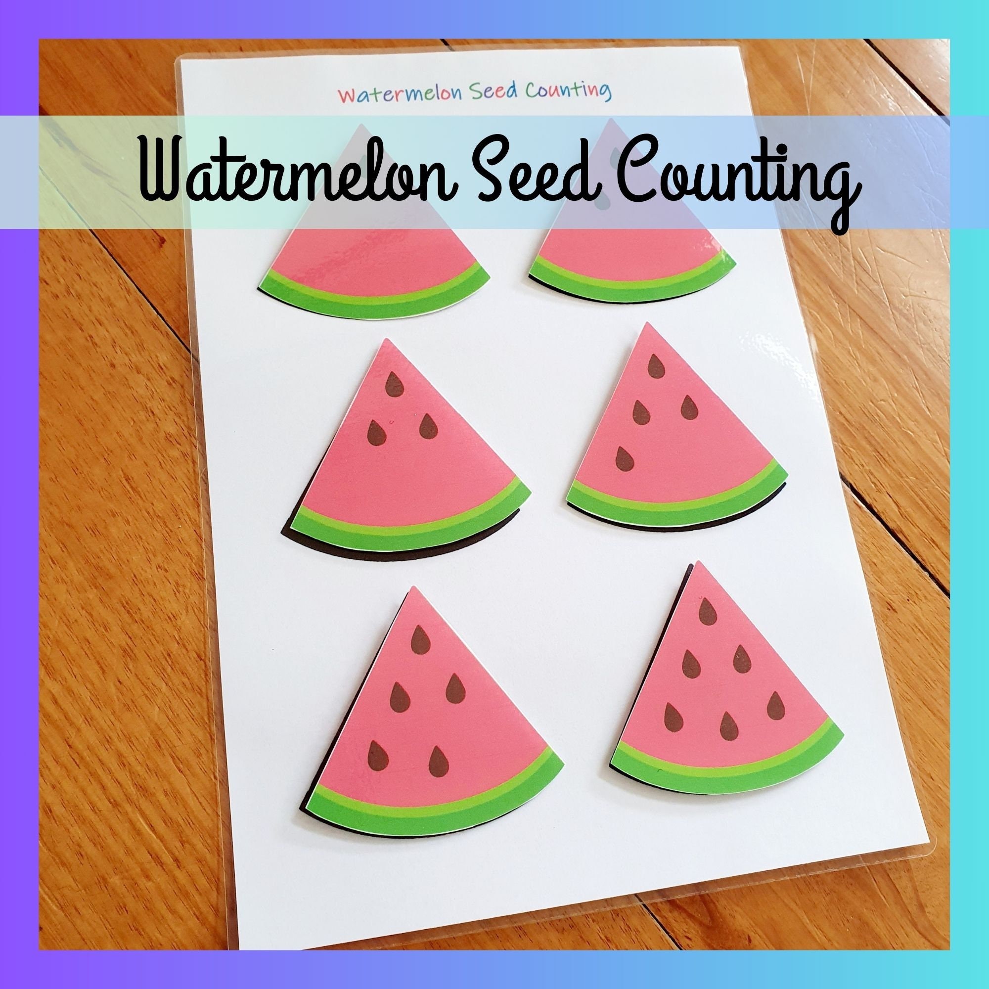 Watermelon Seed Counting Printable, Busy Book, Numbers Maths Homeschool ...