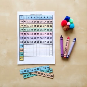 Number Sets 0-100 Printable, Busy Book, Learn Counting, Math Homeschool ...