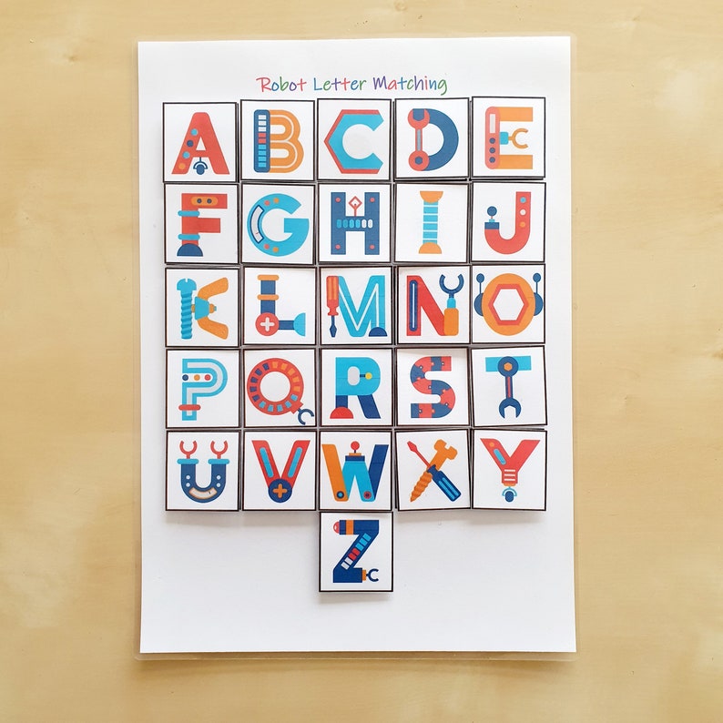Robot Mini Bundle Printable Busy Book Bundle Matching - Etsy