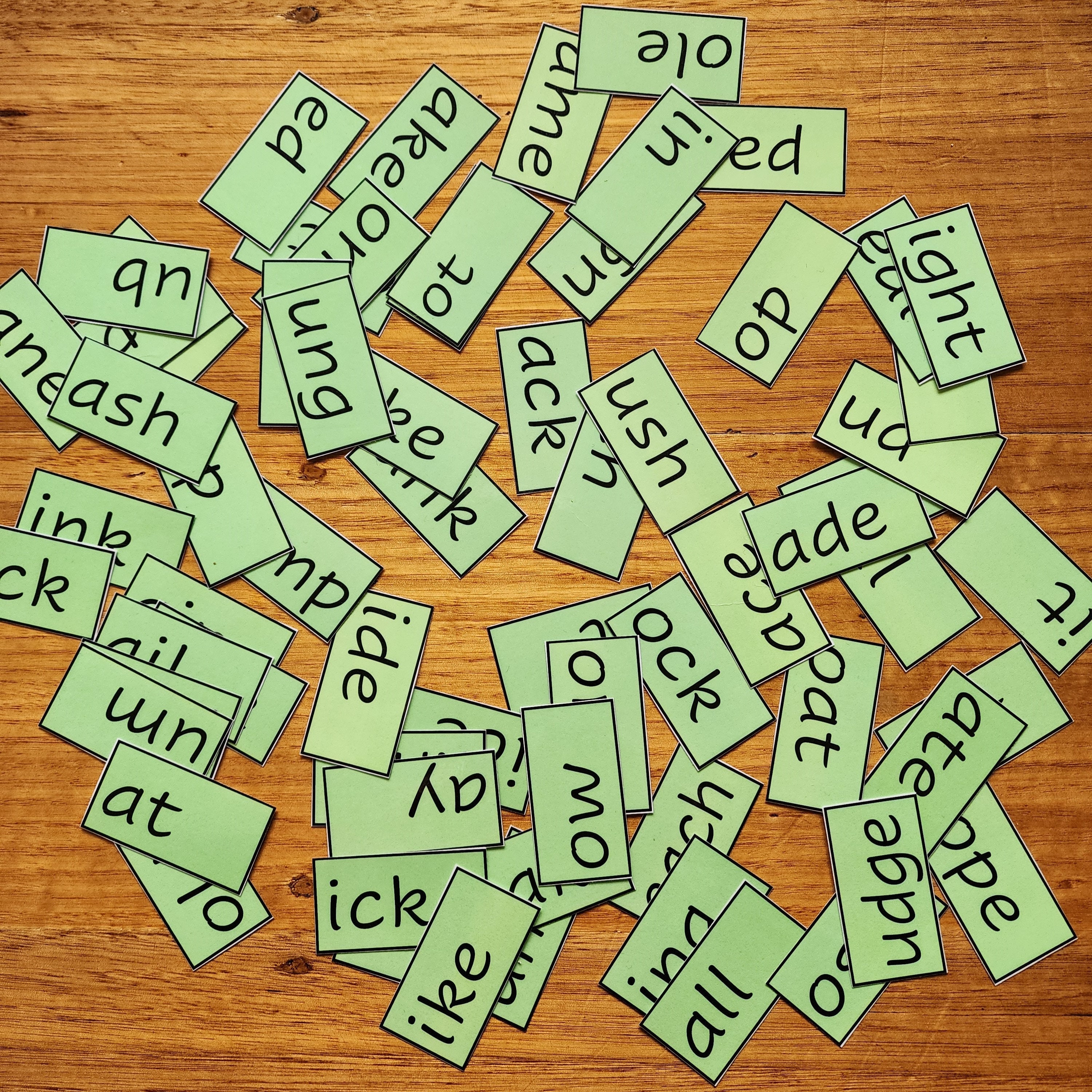 Word Family Matching Cards: Phonics Spelling Game (digital Download PDF ...