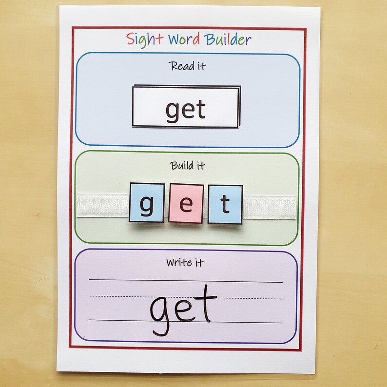 Fry's Sight Word Builder: Homeschool Reading Printable (PDF Download ...