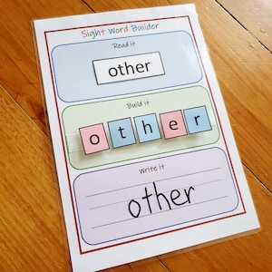 Sight Word Builder, Fry's 100 Sight Words, Reading Literacy Spelling ...