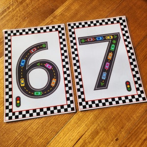 Number Tracing Posters, Cars Roads Printable, Counting Numbers ...
