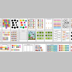 Preschool Busy Book Bundle, Printable Shapes Alphabet Numbers Counting ...
