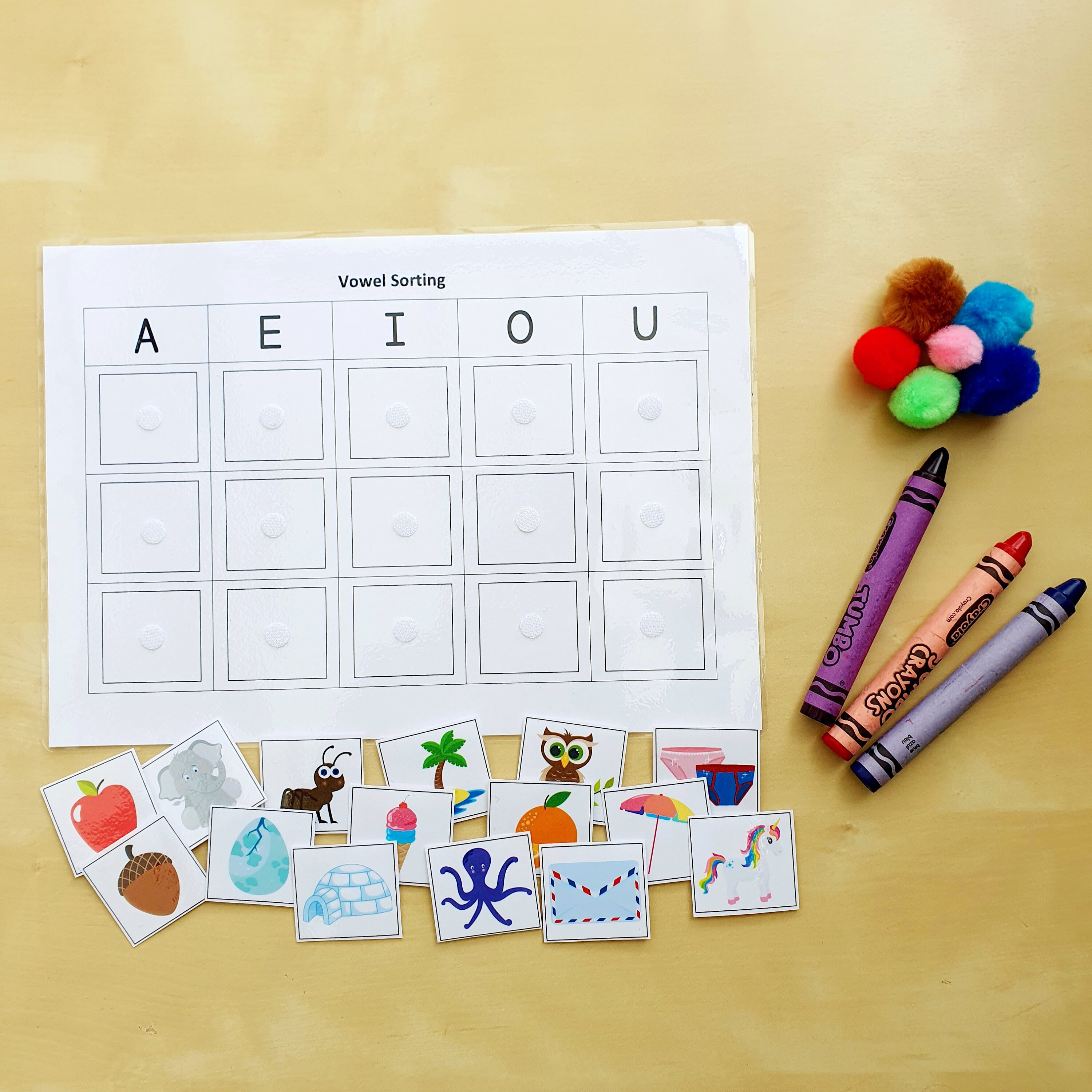 Vowel Sorting Printable, ABC Busy Book, Alphabet Letters Phonics ...