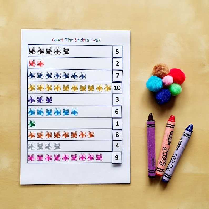 Counting Numbers 1-10 Printable: Montessori Homeschool Worksheet ...