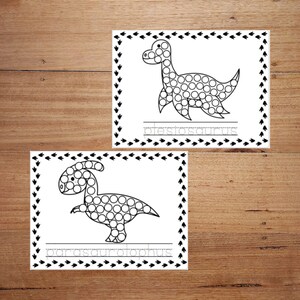 Dinosaur Dot Marker Printable: Tracing Worksheets (digital Download PDF ...