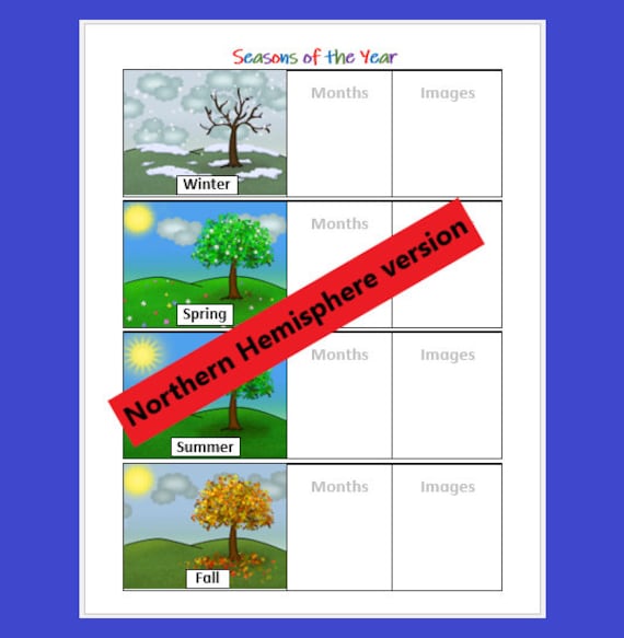 Seasons Diagram For Kids