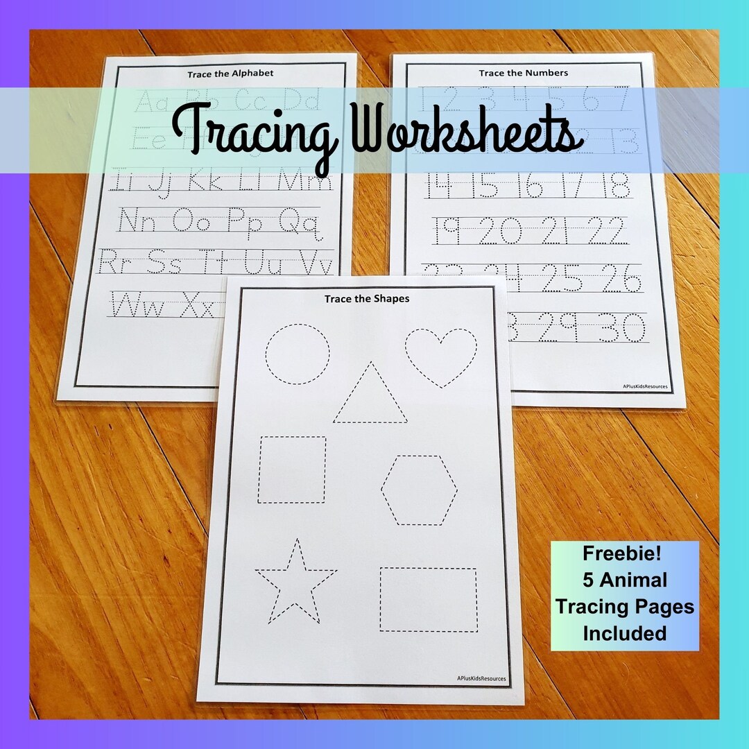 Tracing Worksheets, ABC Alphabet Numbers Shapes Tracing Printable ...