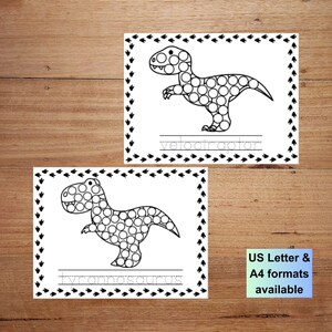 Dinosaur Dot Marker Printable: Tracing Worksheets (digital Download PDF ...