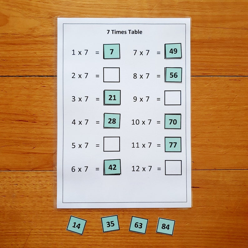 Times Table Set, Multiplication, Mathematics, Math, Education, Numbers ...